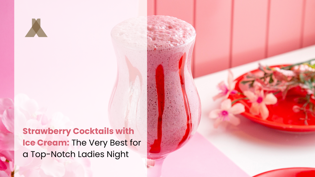 Strawberry Cocktails with Ice Cream for the Best Ladies Night 🥂 🍓